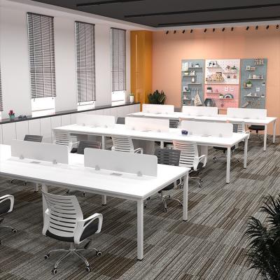 Cina Colore personalizzabile Moderno in legno solido Scrivania multipersonale con mobili per armadietti in vendita