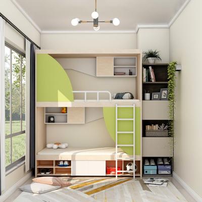Cina Letto d'albergo con risparmio di spazio, stile minimalista moderno, letto a letto in ferro con grande spazio di stoccaggio in vendita