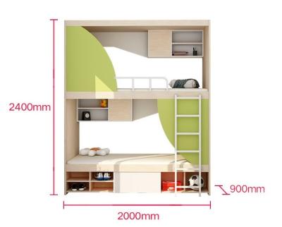 Cina Letto d'albergo con risparmio di spazio, stile minimalista moderno, letto a letto in ferro con grande spazio di stoccaggio in vendita