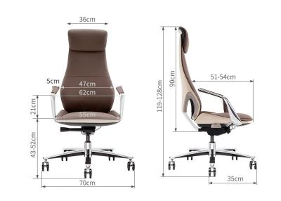 Cina Sedia per ufficio con design ergonomico e materiale di pelle sintetica in vendita