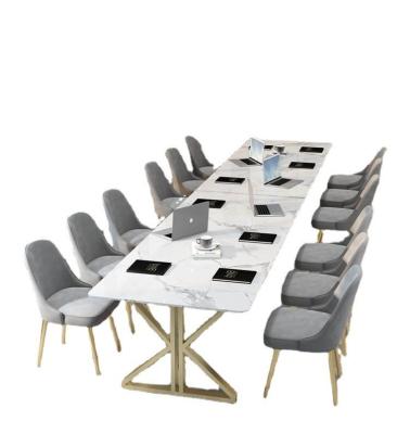 Cina Mobili da ufficio leggeri di lusso in stile scandinavo 2 metri Tavolo e scrivania da conferenza in marmo in vendita
