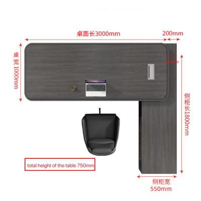 Cina High Tech Black Boss Manager Tavolo e sedia combinati per il cliente in vendita