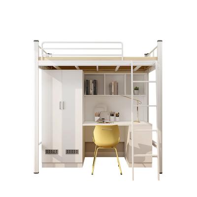 Cina Imballaggio postale Y Scuola moderna Dormitorio Camera da letto Arredamento Set Loft Metallico Letto con scrivania in vendita