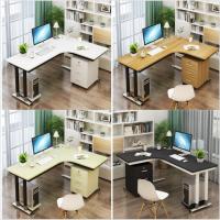 China Wooden L Shape Office Workstation Desk With Lifting Function for sale