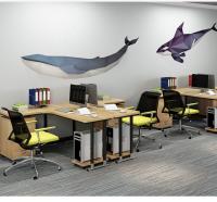 China Wooden L Shape Office Workstation Desk With Lifting Function for sale