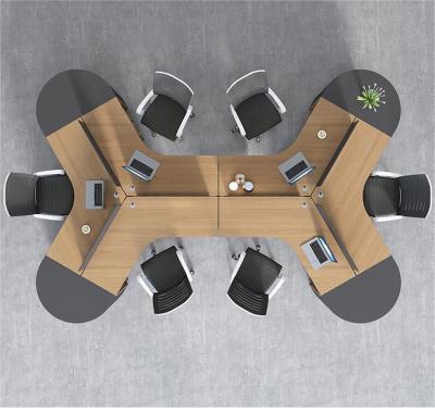 中国 オフィス 家具 CBD 会社 スタッフ デスク 2/3/6 ワークステーションとパーティション 組み合わせ 販売のため