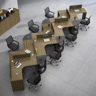 Cina Stazione di lavoro moderna per il personale in forma di L con telaio e pannello in alluminio / tessuto / acciaio in vendita