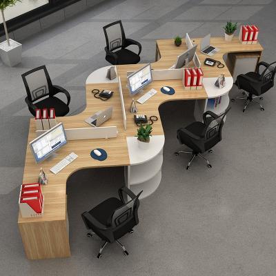 Cina Stazione di lavoro moderna per il personale in forma di L con telaio e pannello in alluminio / tessuto / acciaio in vendita