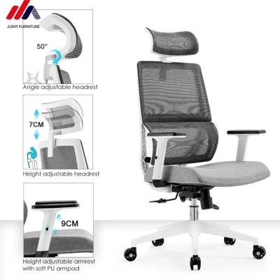 Cina Seduta da ufficio in maglia e tessuto grigio con base in alluminio La soluzione di seduta ergonomica definitiva in vendita