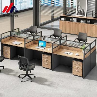China 25 mm dikte tafeltop werkstation meubels voor school kantoor bureau met afscherming Te koop