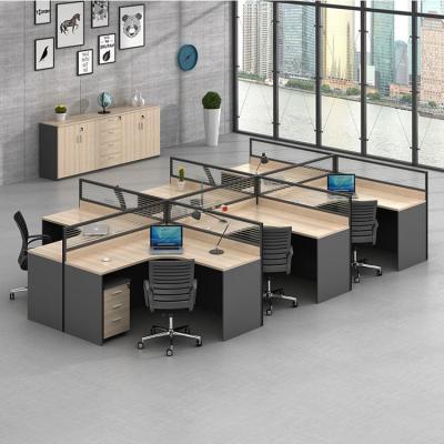 China 25 mm dikte tafeltop werkstation meubels voor school kantoor bureau met afscherming Te koop