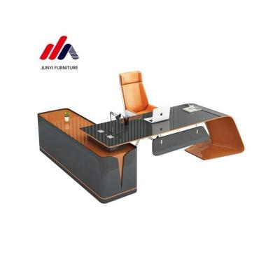China Maak een professionele werkruimte met bakverf L-vormige Executive Office Desk Te koop
