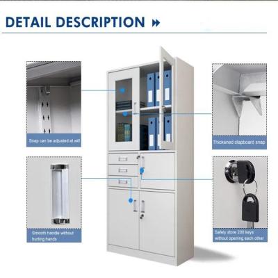 Cina Armadio per archivi per ufficio con struttura di knock down e materiale in acciaio inossidabile in vendita