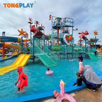 China Sommer-Wasserrutsche Glasfaser Spielplatz Wasserpark Freizeitunterhaltung zu verkaufen