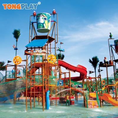 Cina Combinato in un unico set completo personalizzato di attrezzature divertenti per bambini per divertimenti acquatici Parco acquatico esterno Parco giochi d'acqua in vendita