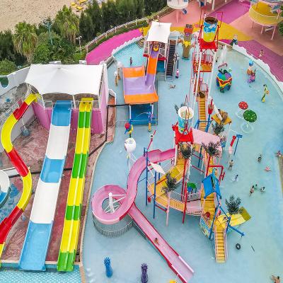 China Large Venue Full Size Map Customized Factory Cheap Water Park Slide High-quality Outdoor Amusement Water Playground for sale