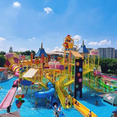 China Outdoor Big Splash Dual Water Slides Park Kids+aqua Toy Play for Kids for sale