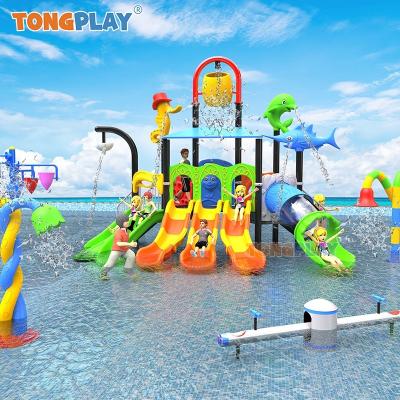 China Water Playground Theme Park Equipment Aqua Play Amusement Kids Swimming Pool Game Children Pool Plastic Slide for sale