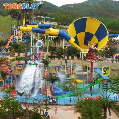China Custom Design Outdoor Water Park Slide with >500kg Capacity and >10 Passengers for Commercial Use for sale