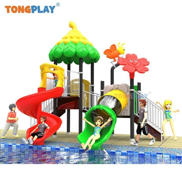 Quality Commercial Popular Design Plastic Water Park Equipment Commercial Outdoor Playground with Slide for sale