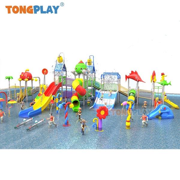 Quality Kindergarten Outdoor Amusement Park Outdoor Playground Equipment Slide Pool Park Plastic Kids Water Slide for sale