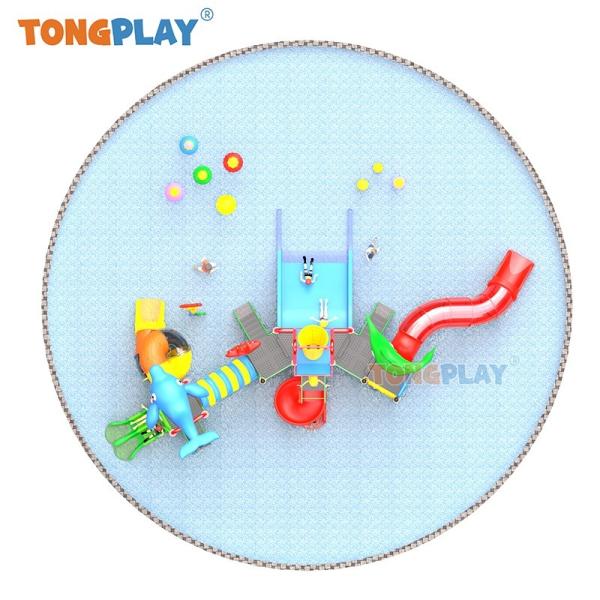 Quality Tong Play Safe High Quality Kids Plastic Slide Kids Water Park Outdoor for sale