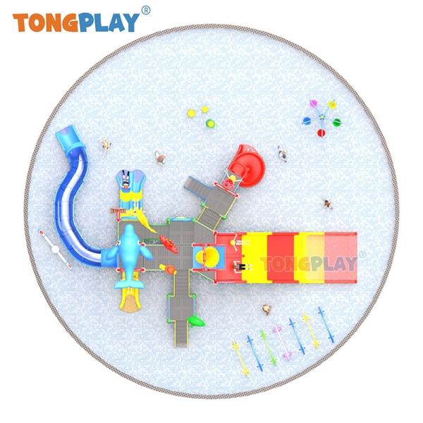 Quality Kids Plastic Slide Adventure Water Playground Large Amusement Park Game Centre for sale