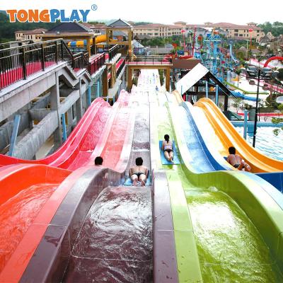 China Factory Hot Selling Water Park Amusement Equipment New Design Theme Park Carbon Fiber Rainbow Race Slide for sale