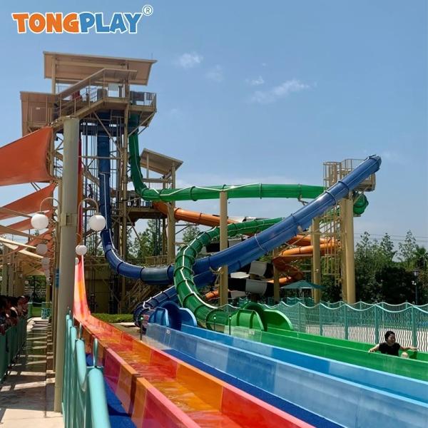 Quality Small Speaker Fibreglass Water Slides For Children 3-15 Years Old for sale