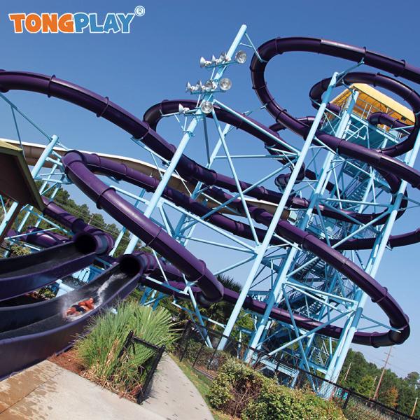 Quality Creative Aquatic Play Equipment Pool Spiral Slide Customized Color for sale