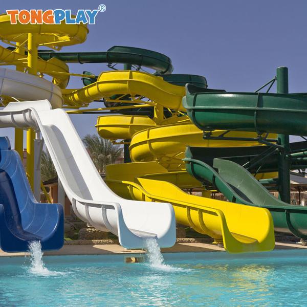 Quality Creative Aquatic Play Equipment Pool Spiral Slide Customized Color for sale