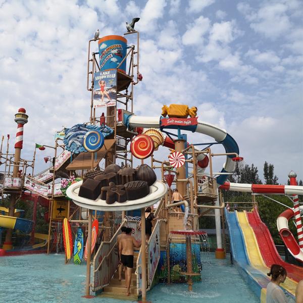 Quality 400sqm Playground Water Slide OEM ODM Playground Pool Slide for sale