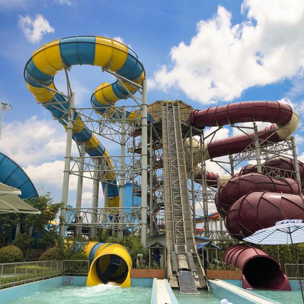 Quality 400sqm Playground Water Slide OEM ODM Playground Pool Slide for sale