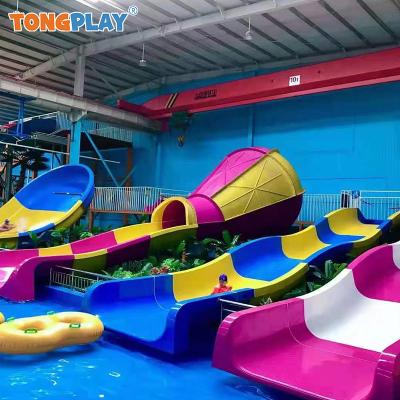 China Customized Water Park Equipment Fiberglass Water Slide Hill Slide for Swimming Pool for sale