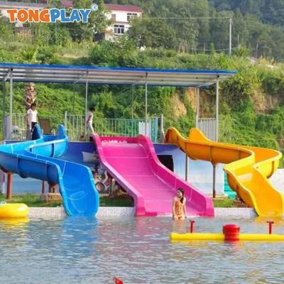 China Outdoor Water Play Equipment Swimming Pool Water Slide Playground Play Equipment Fiberglass Water Slide for sale