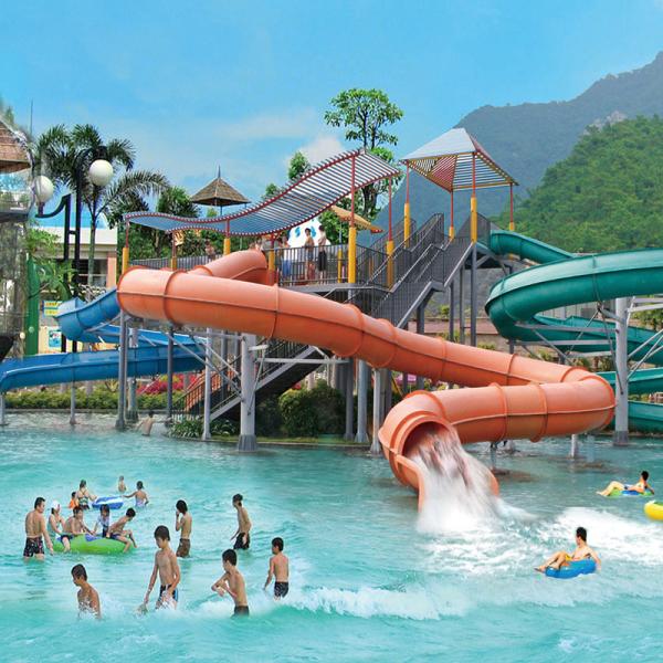 Quality Fiberglass Pool Spiral Slide Commercial Water Play Equipment for sale