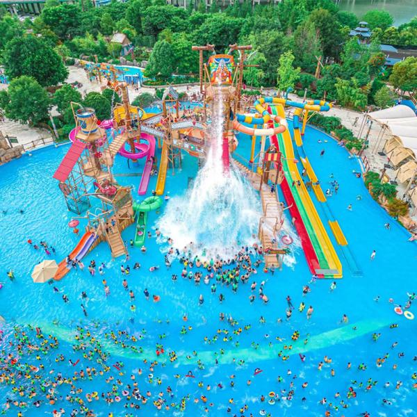 Quality Hotel Playground Pool Slide Macaron Color Fiberglass Pool Slide for sale