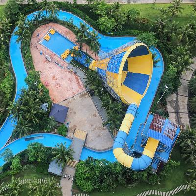 China Large Spiral Pool Slide Fiberglass Spiral Waterslide Multi Slide Combination for sale