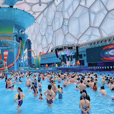 China Large Spiral Pool Slide Fiberglass Spiral Waterslide Multi Slide Combination for sale
