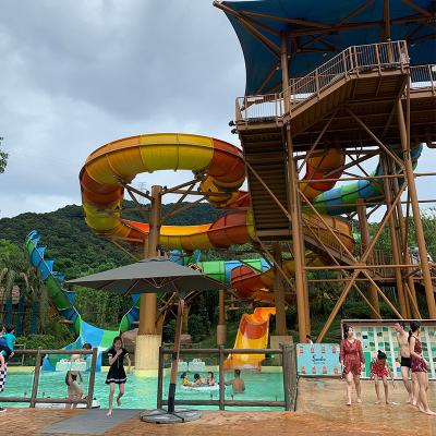 China Customized Adults Water Park Fiberglass Slide Large-Scale Amusement Park Adult Sports Equipment for sale