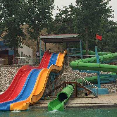 China Public Children Water Park Rides Outdoor Water Play Equipment Custom Small Rainbow Slide Frp Kids Pool Slide for sale