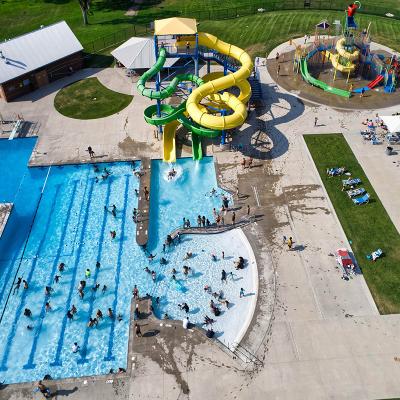 China Children Amusement Park Water Games Rides Swimming Pool Fiberglass Slide Set for Sale for sale