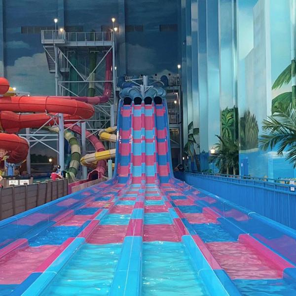 Quality OEM ODM Amusement Park Swimming Pool Outside Fiberglass Water Slide for sale