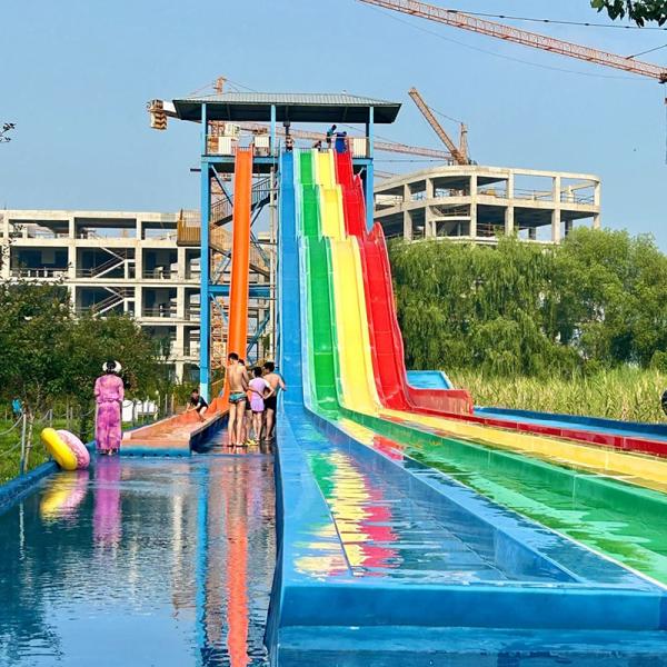 Quality 400sqm Amusement Park Water Slide Backyard Fiberglass Water Slide for sale