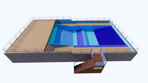 Quality Customized Surf Simulator Machine Surf Style Flowrider Indoor Surfing Wave for sale