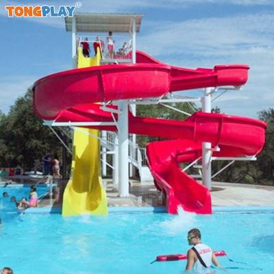 China Custom Size Spiral Water Slide with Fiberglass Material and Eco-friendly Design for Water Parks and Resorts for sale