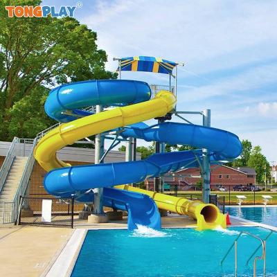 China New Arrival Fiberglass Water Slide Combination Spiral Water Slide Popular Children Water Entertainment Water Slide for sale