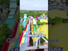 Joyful Rainbow Water Slide Multi Slide Fiberglass Waterslides