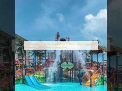 Jeux aquatiques personnalisés, divertissement, soirée en fibre de verre, toboggan à thème aquatique