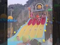 Goedkoop Prijs Grappig Splash Game Waterpark Zwembad Plastic Waterglijbaan Amusement Park Water Spel apparatuur